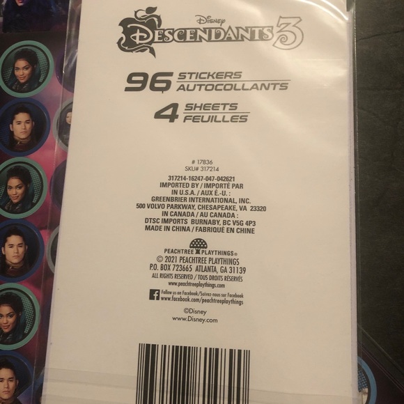Disney | Other | 48 Disney Descendants Stickers 5 Pack Party Favors ...